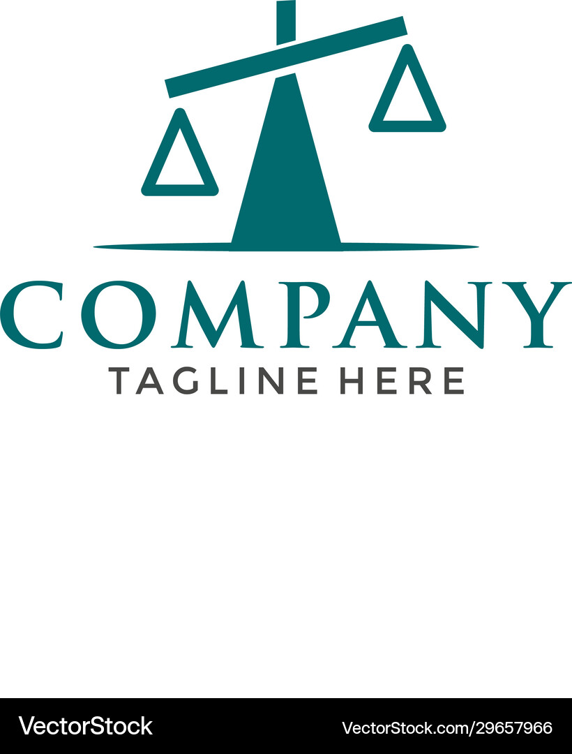 Simple law firm logo icon design universal Vector Image