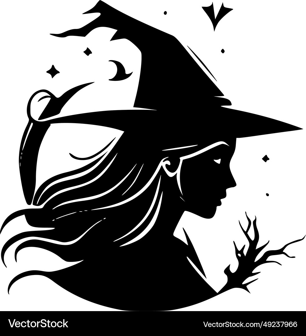 Witch - high quality logo ideal for t-shirt Vector Image