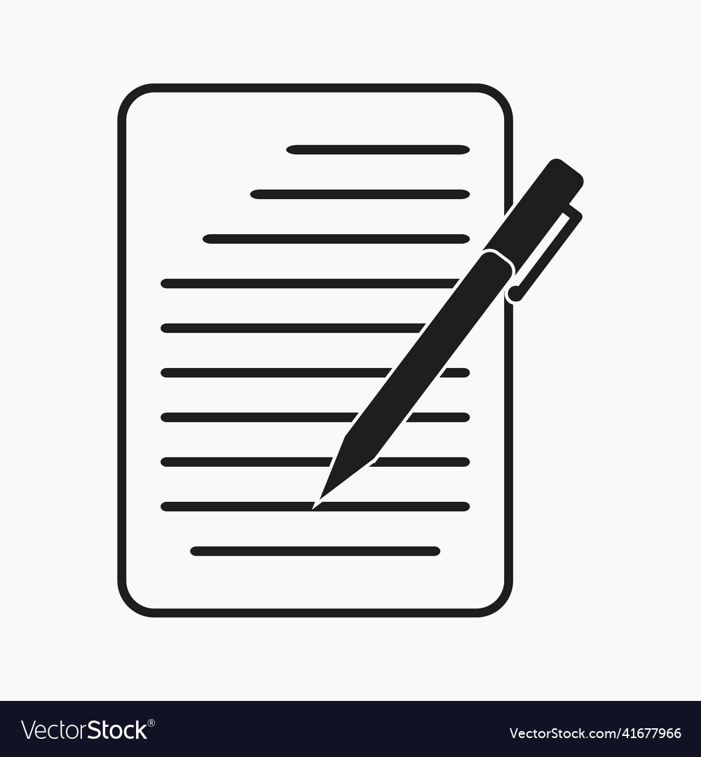 Write a note icon flat style eps Royalty Free Vector Image