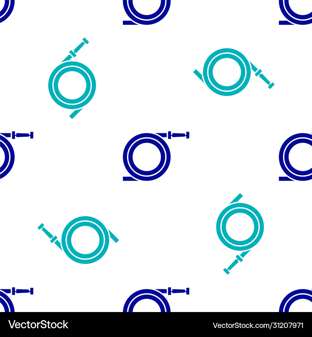 Blue garden hose or fire hose icon isolated Vector Image