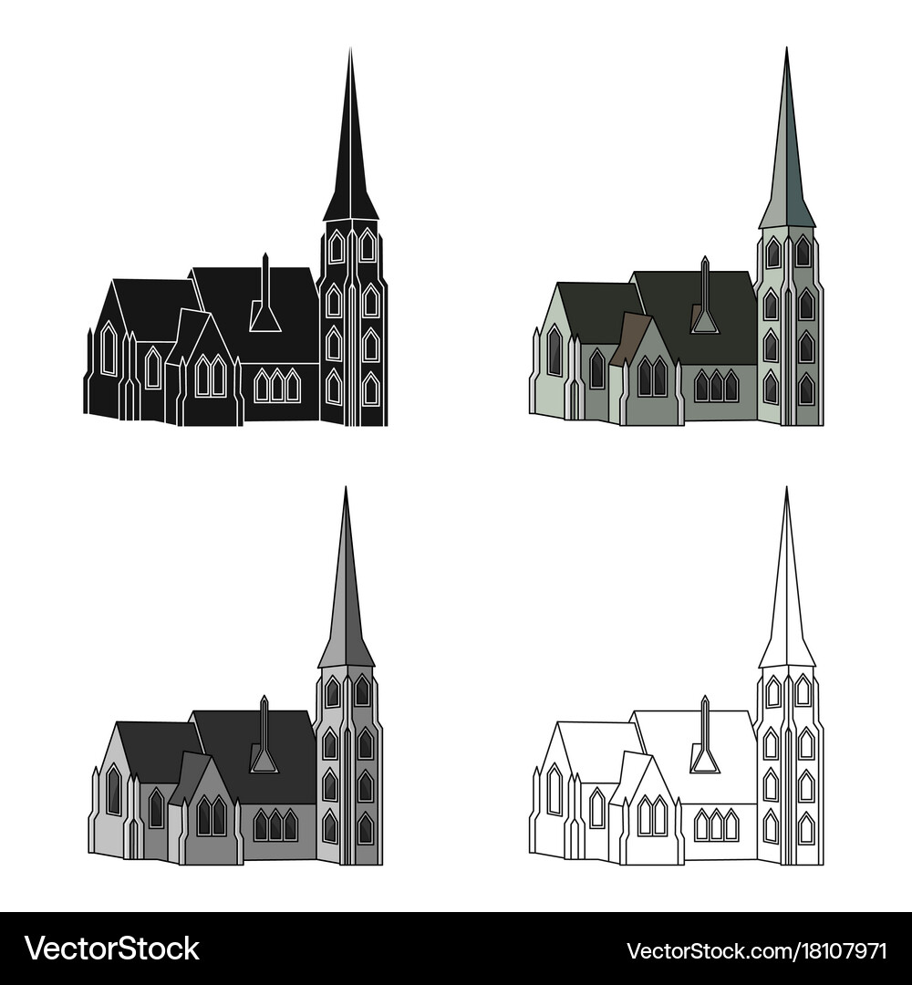 Building single icon in cartoon stylebuilding Vector Image