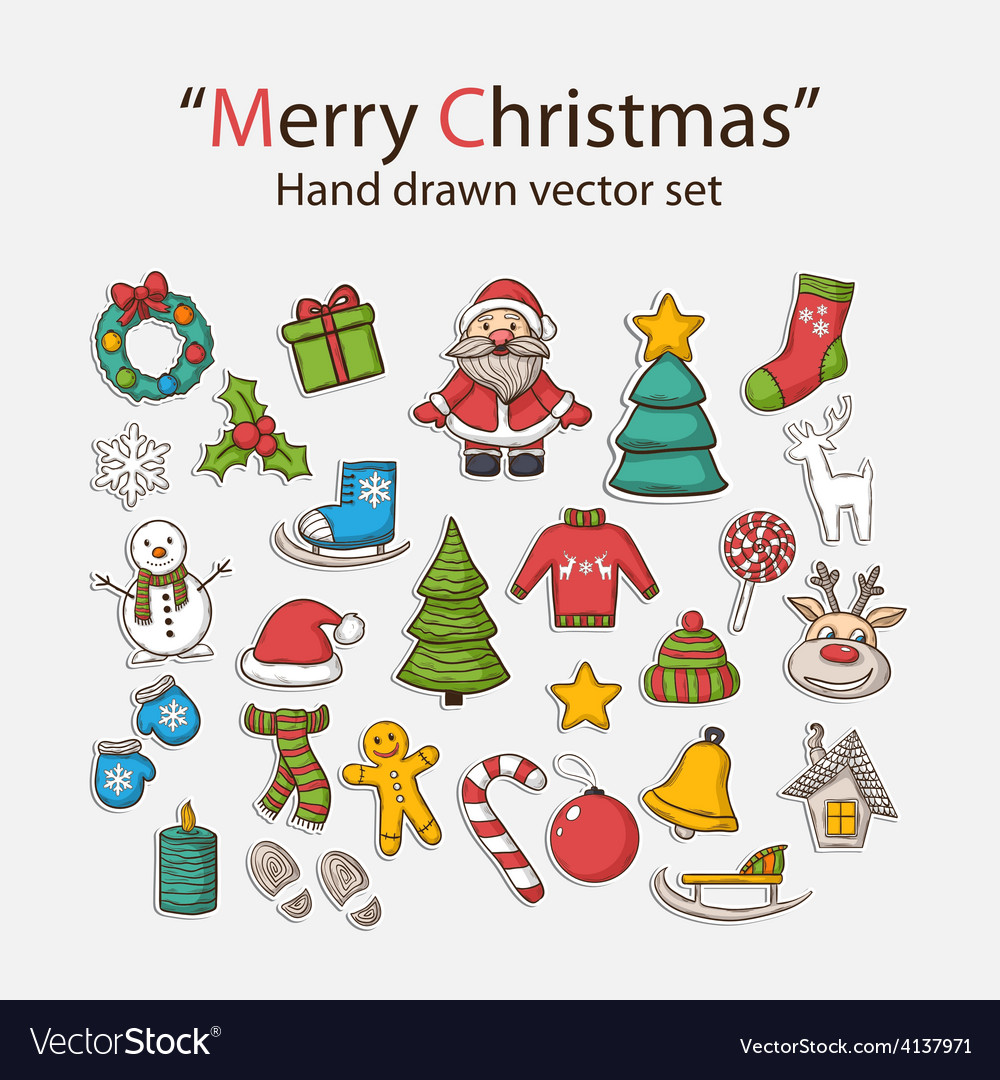 Christmas set Royalty Free Vector Image - VectorStock