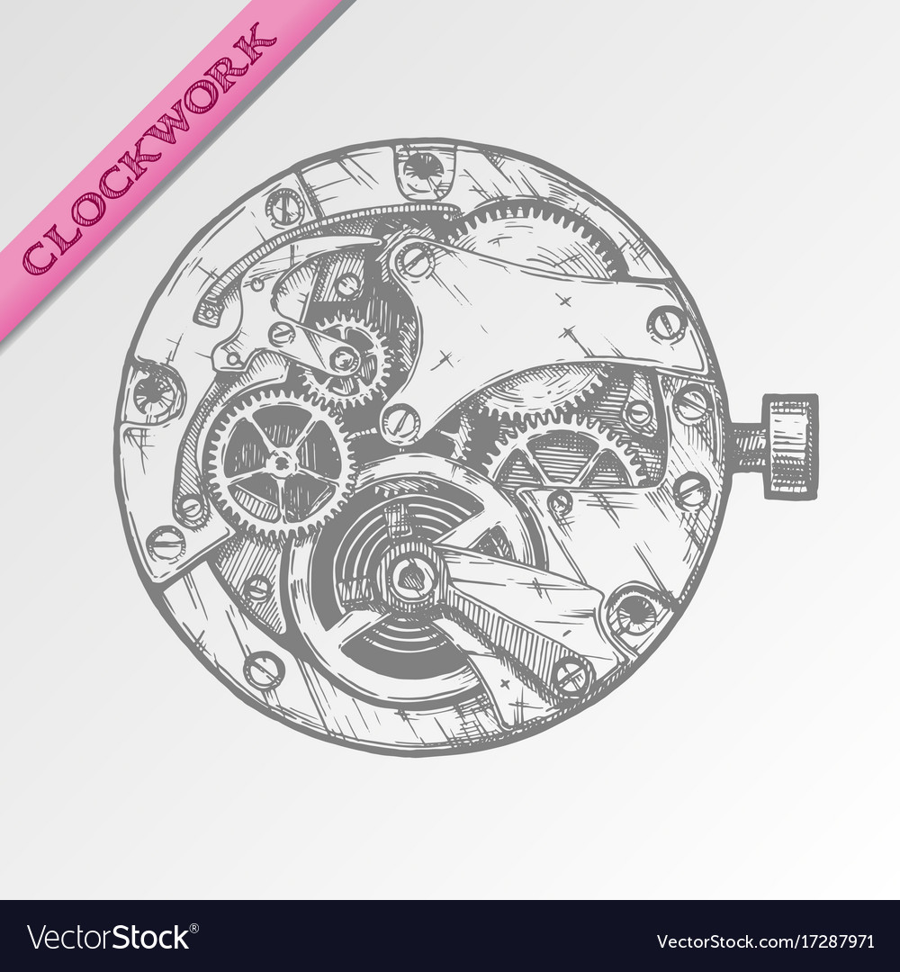 Clockwork Royalty Free Vector Image - VectorStock