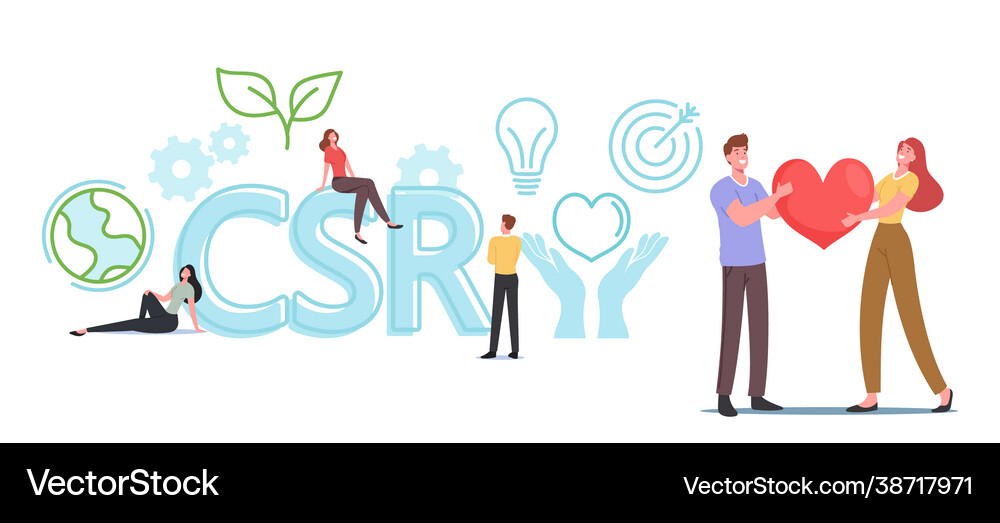Csr corporate social responsibility business Vector Image