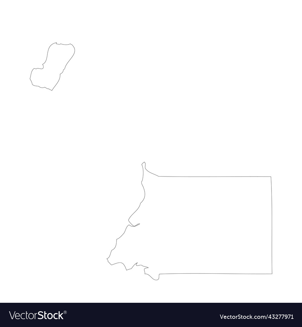 Equatorial Guinea Country Map Outline Royalty Free Vector