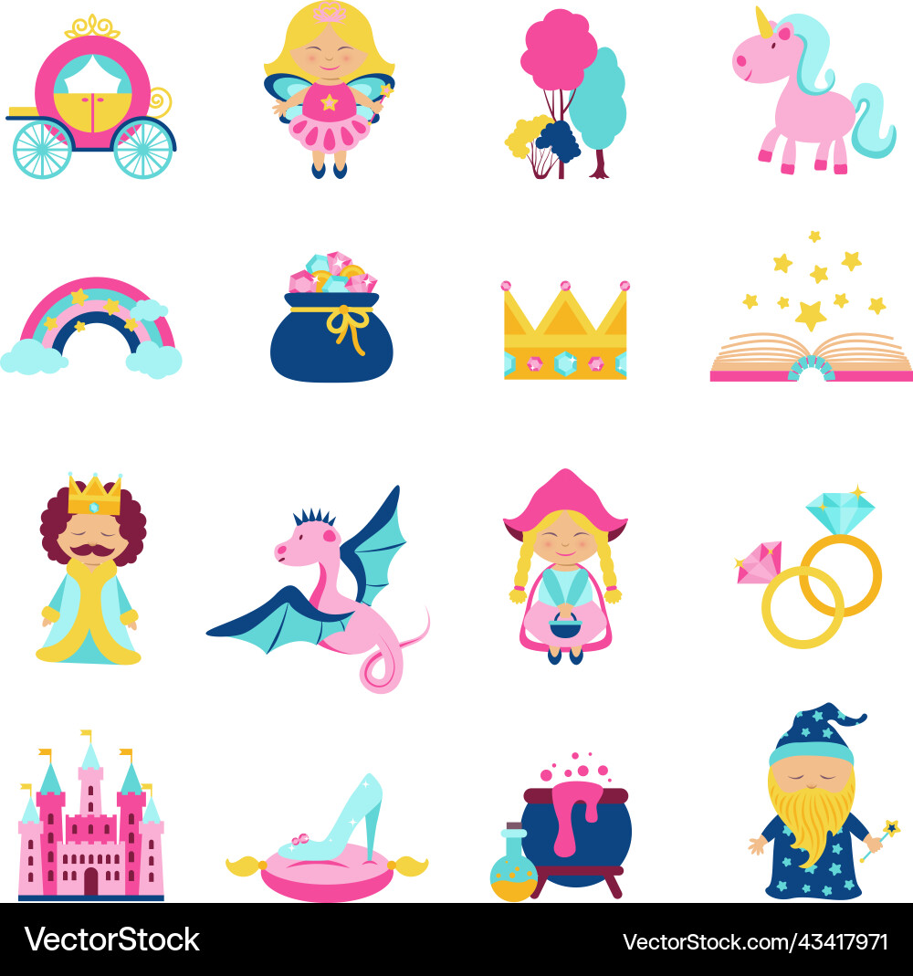 Fairy tale set Royalty Free Vector Image - VectorStock