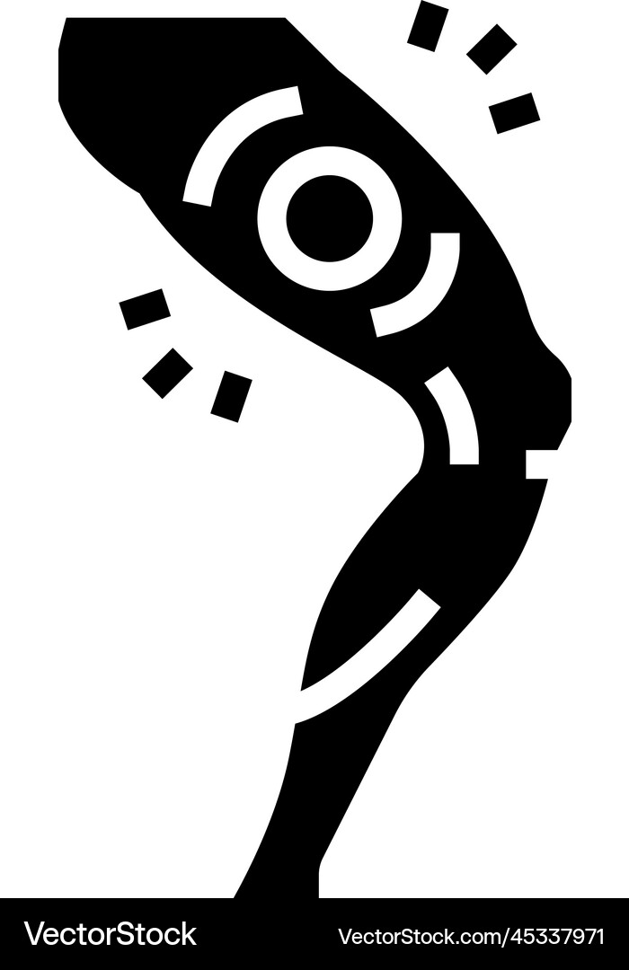 Hip pain body ache glyph icon Royalty Free Vector Image
