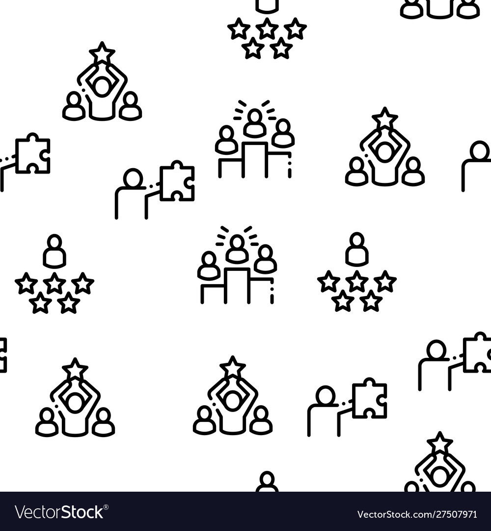 Human talent seamless pattern Royalty Free Vector Image