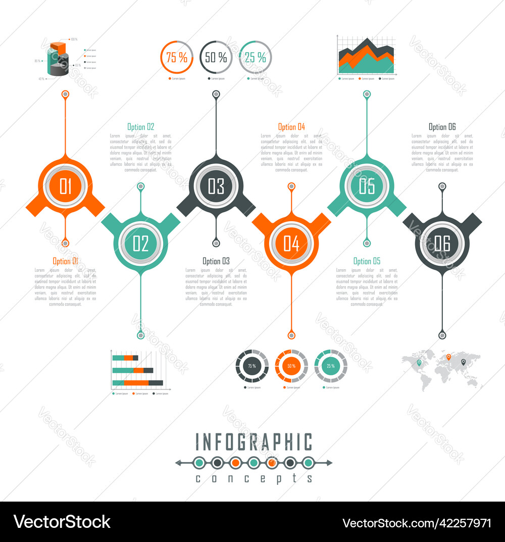 Infographic timeline template for chart diagram Vector Image