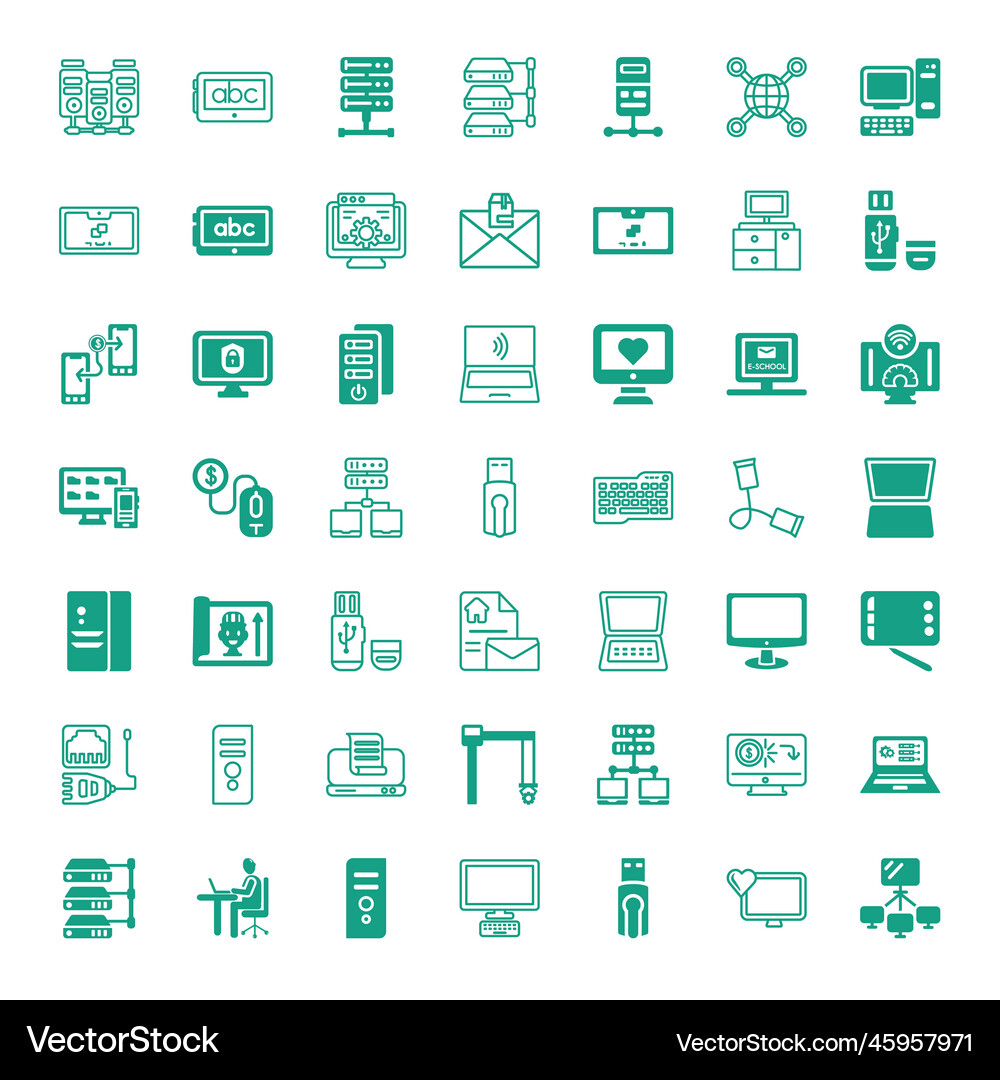 Laptop icons Royalty Free Vector Image - VectorStock