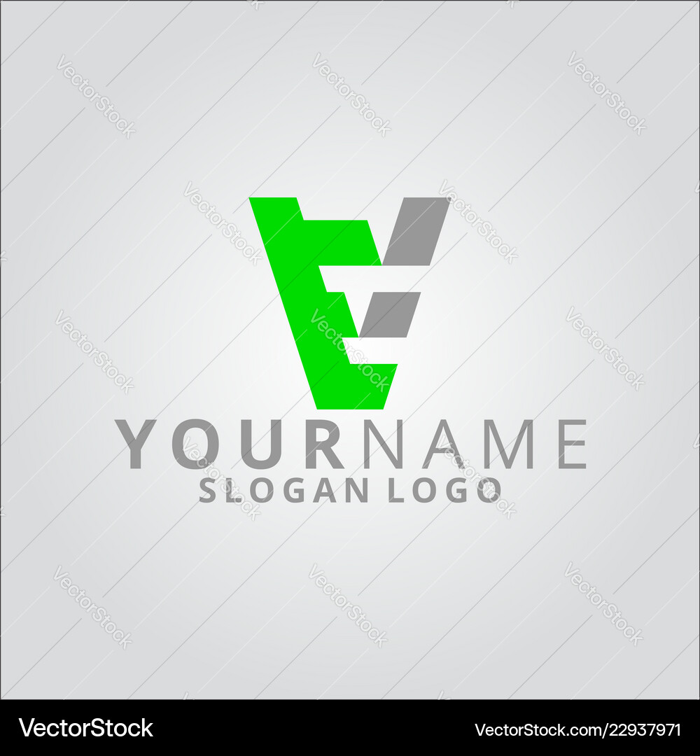 Letter v and e Royalty Free Vector Image - VectorStock