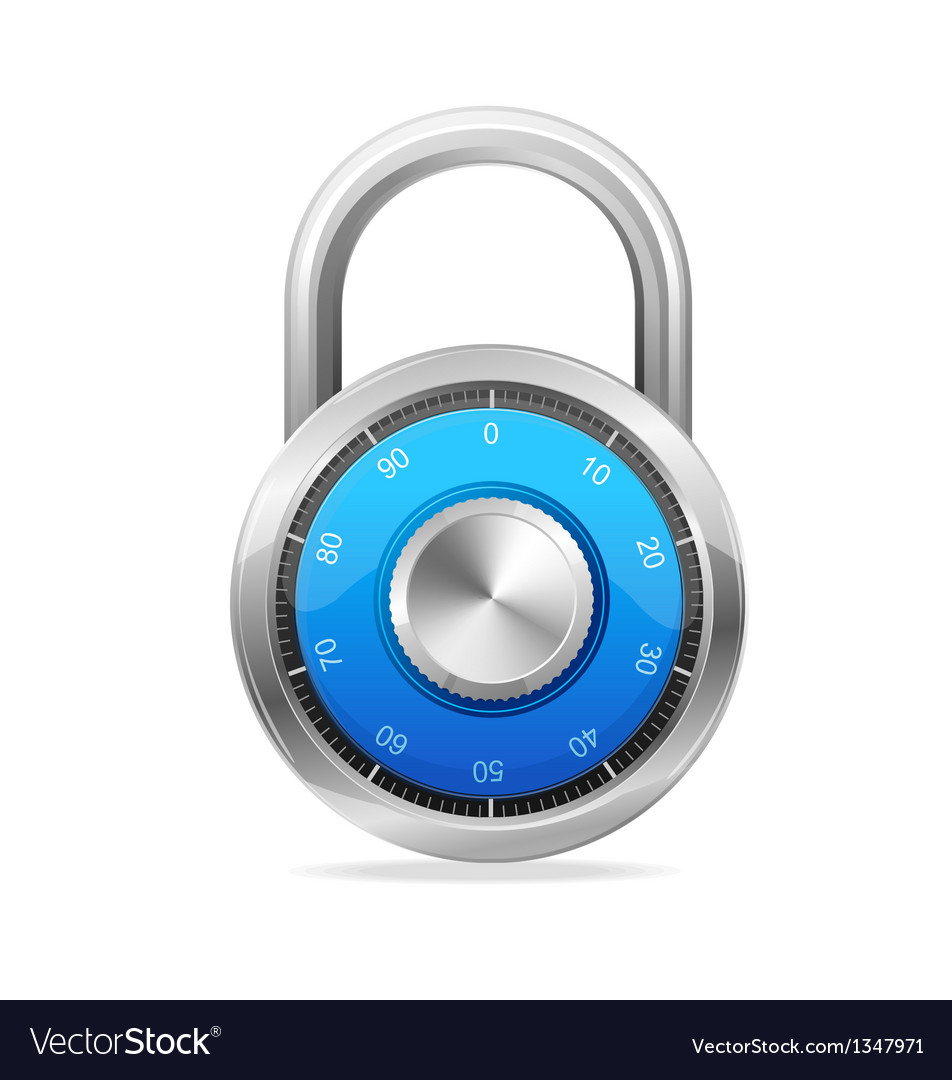 Lock security concept padlock Royalty Free Vector Image
