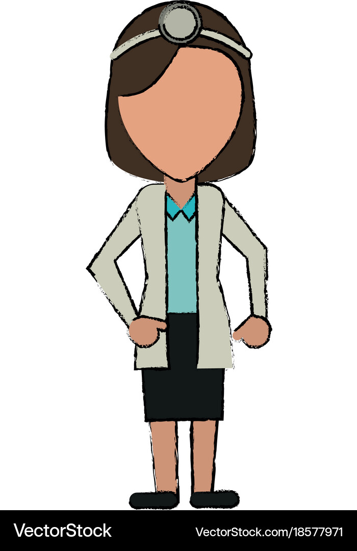 Woman doctor faceless avatar Royalty Free Vector Image