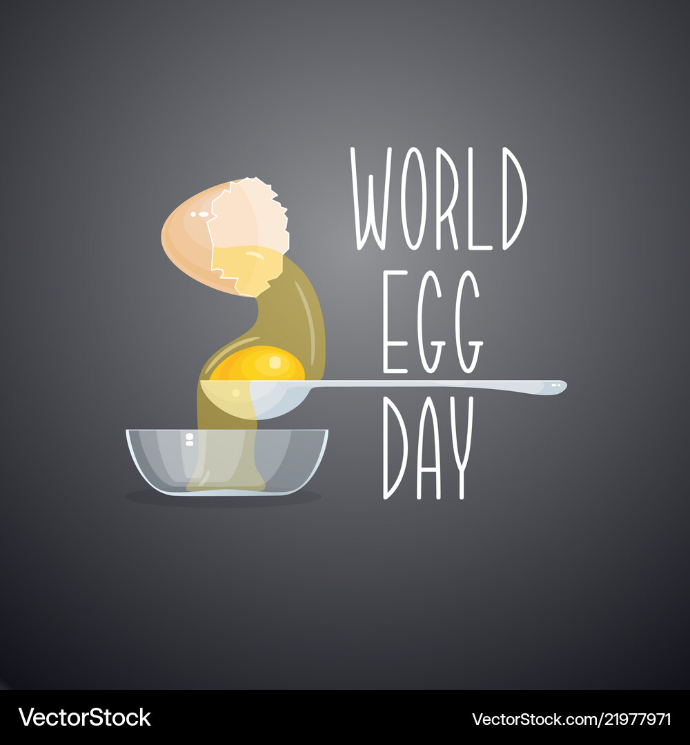 World egg day card isolated Royalty Free Vector Image