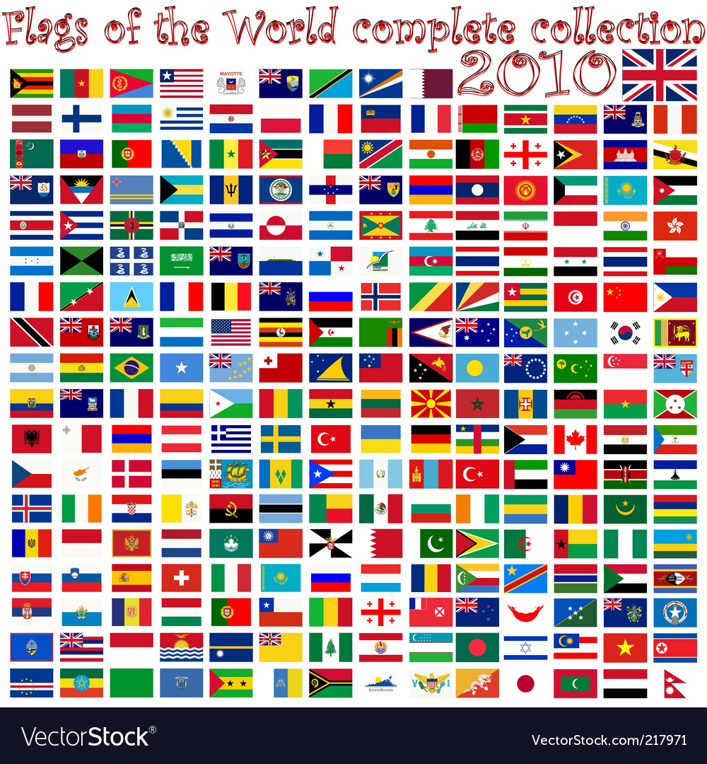 World flags Royalty Free Vector Image - VectorStock