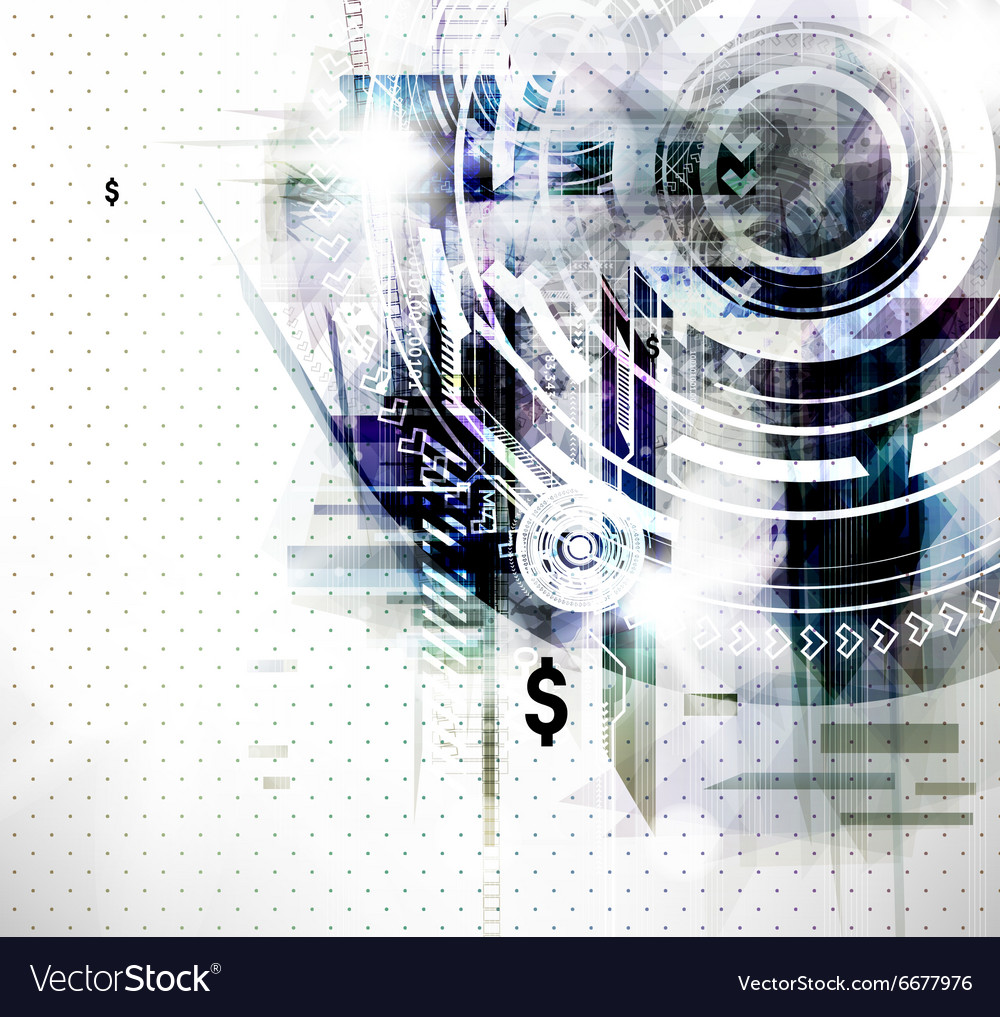 Abstract techno background Royalty Free Vector Image