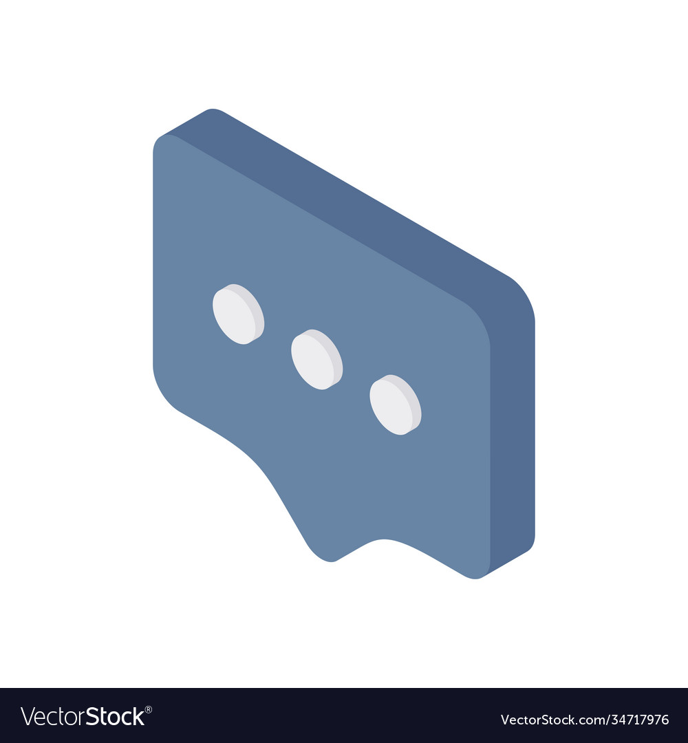 App notification social isometric icon modern 3d Vector Image