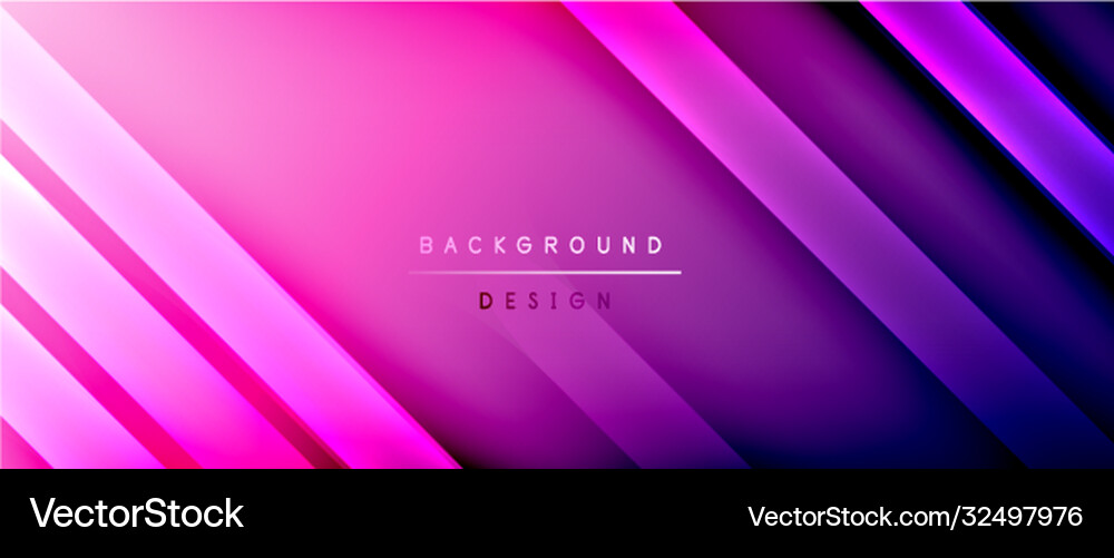 Bright gradient neon lines abstract background Vector Image