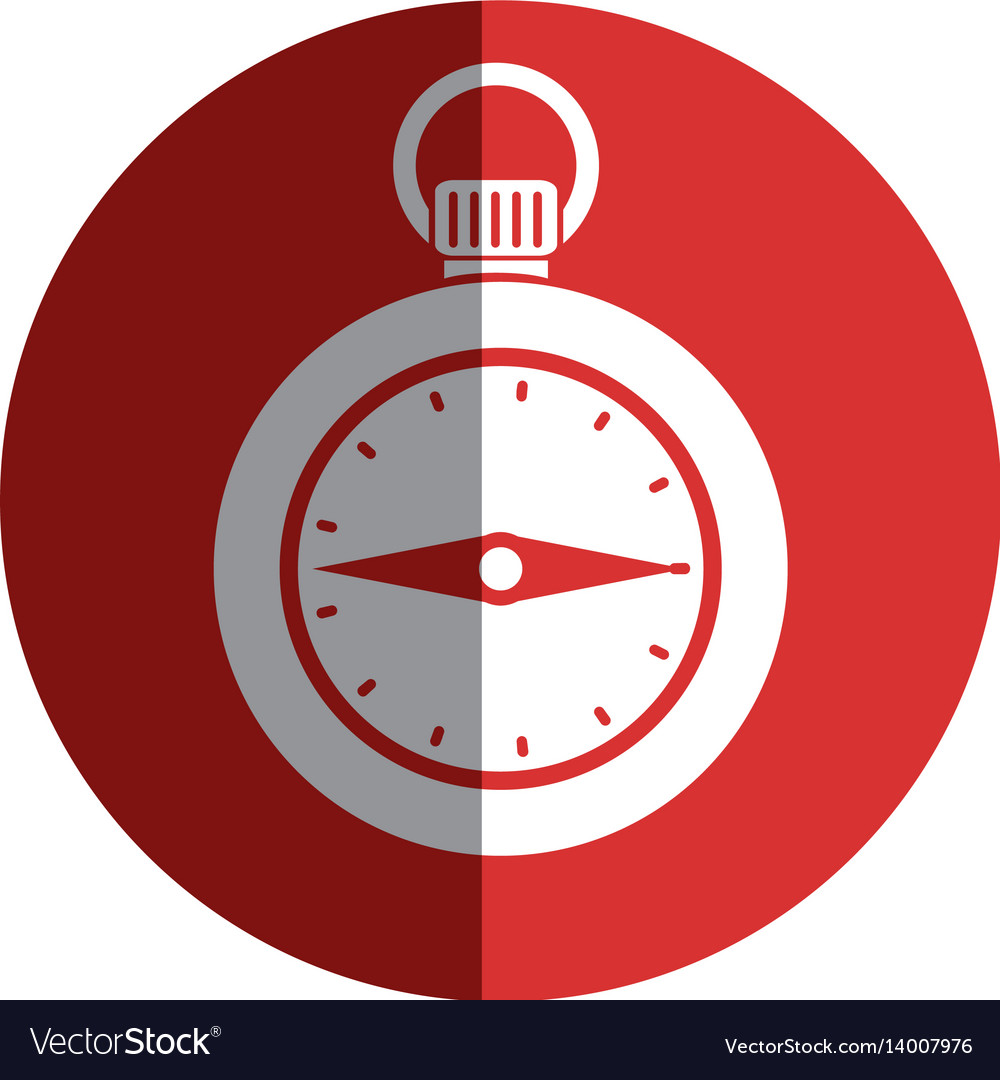Chronometer time isolated icon Royalty Free Vector Image