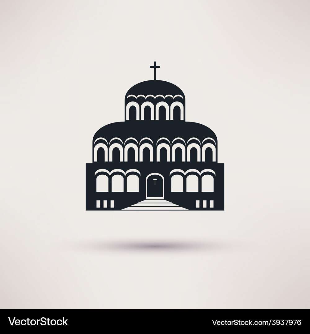 Church building a religious symbol icon Royalty Free Vector
