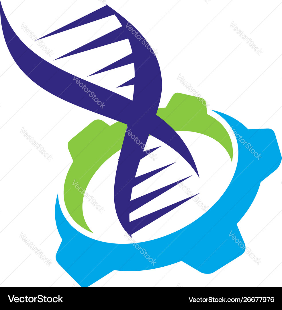 Genetic health logo design icon concept Royalty Free Vector