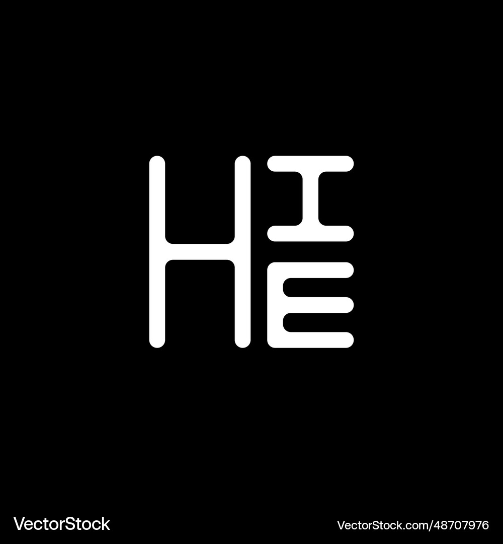 Hie letter logo design simple and modern Vector Image
