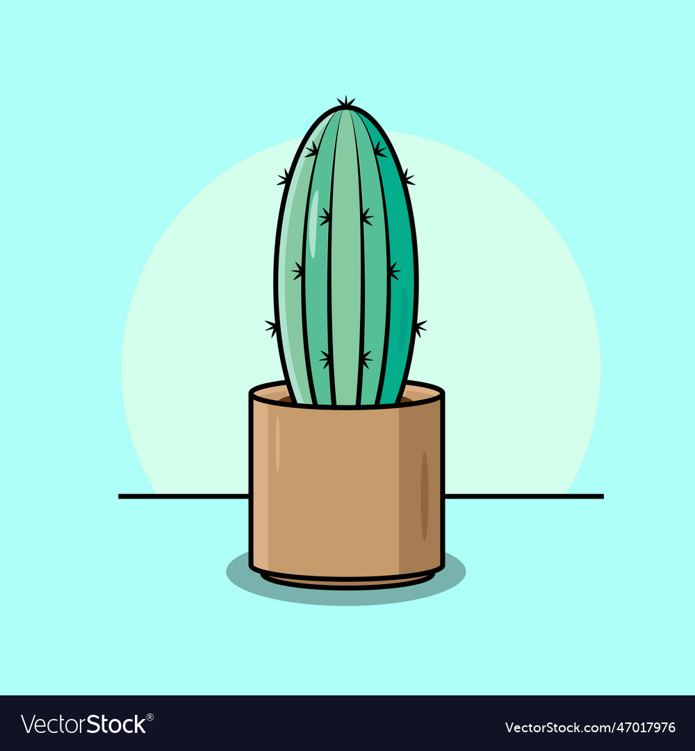 High cactus Royalty Free Vector Image - VectorStock