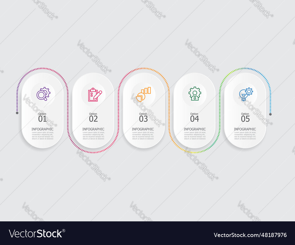 Horizontal round ellipse steps timeline Royalty Free Vector Horizontal round ellipse steps timeline Royalty Free Vector