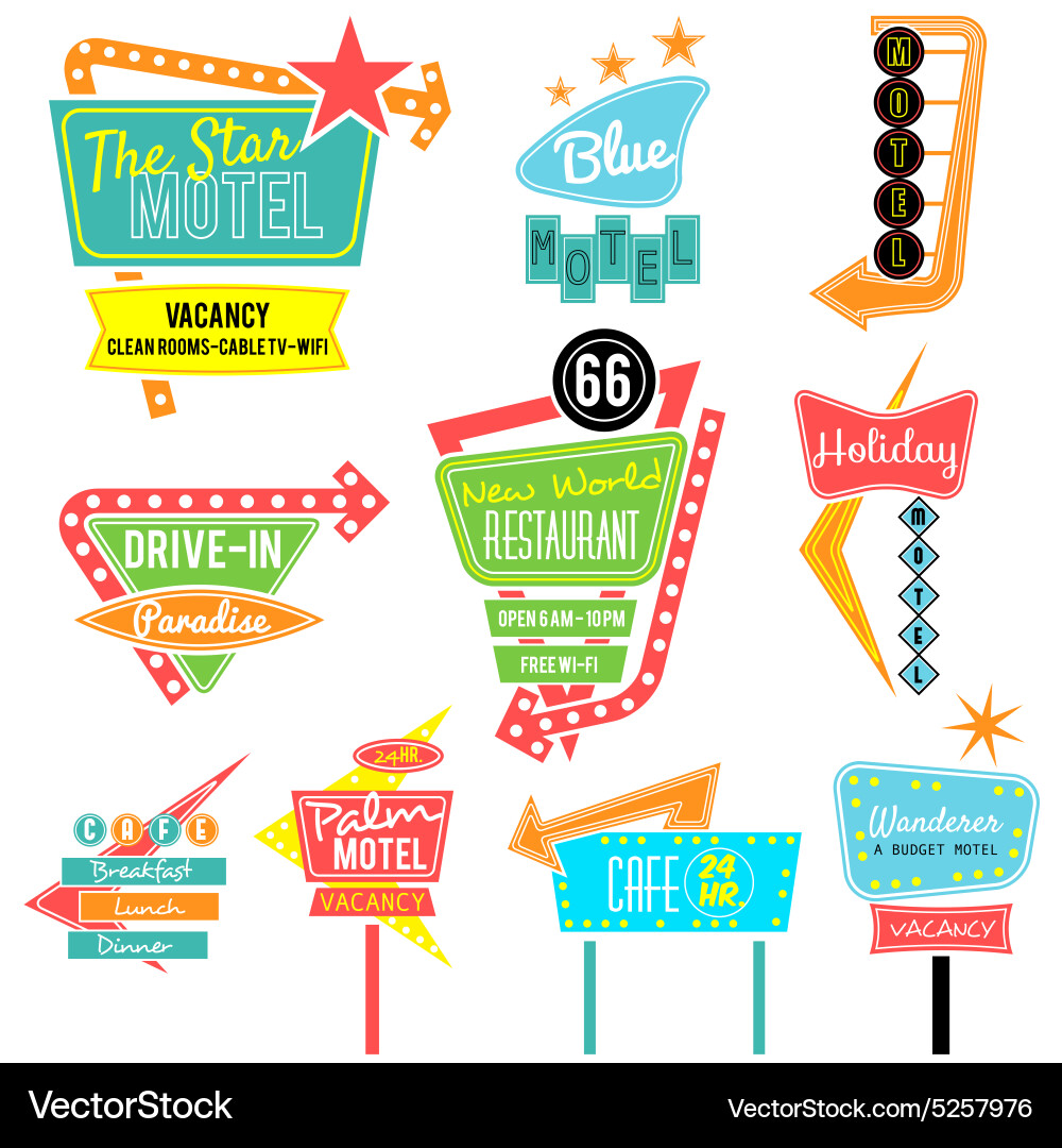 Neon sign color Royalty Free Vector Image - VectorStock