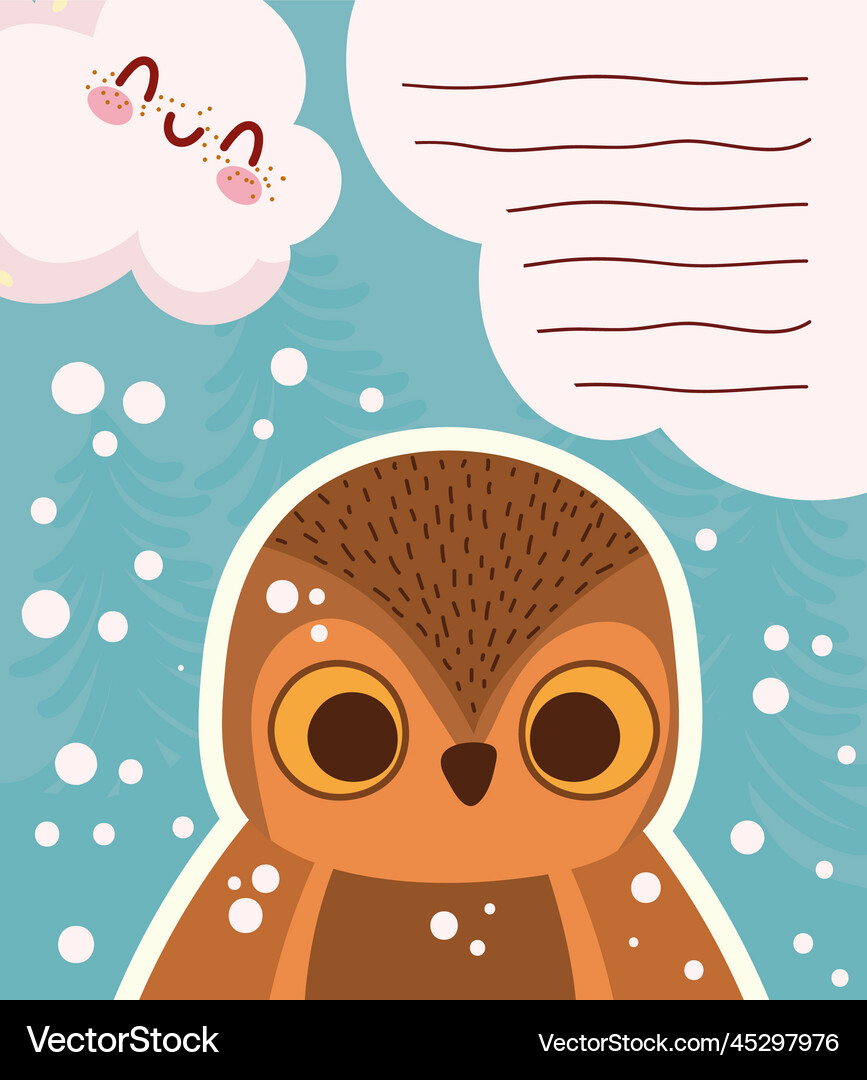 Owl paper note Royalty Free Vector Image - VectorStock