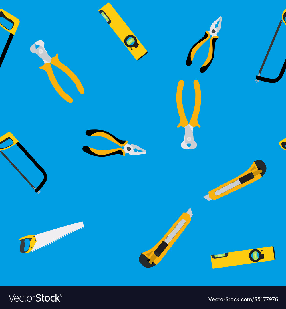 Repair tools seamless pattern background Vector Image