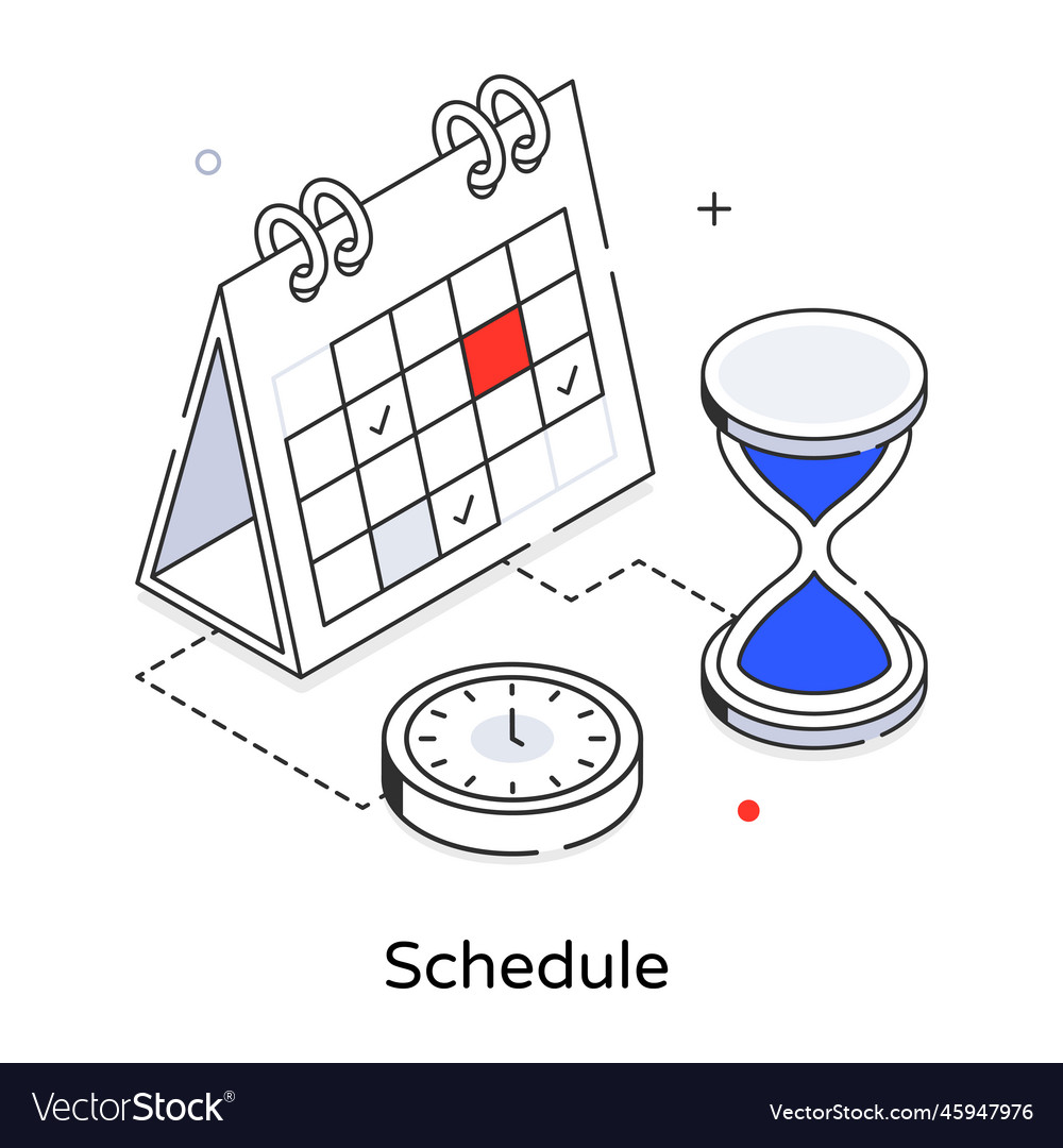Schedule Royalty Free Vector Image - VectorStock