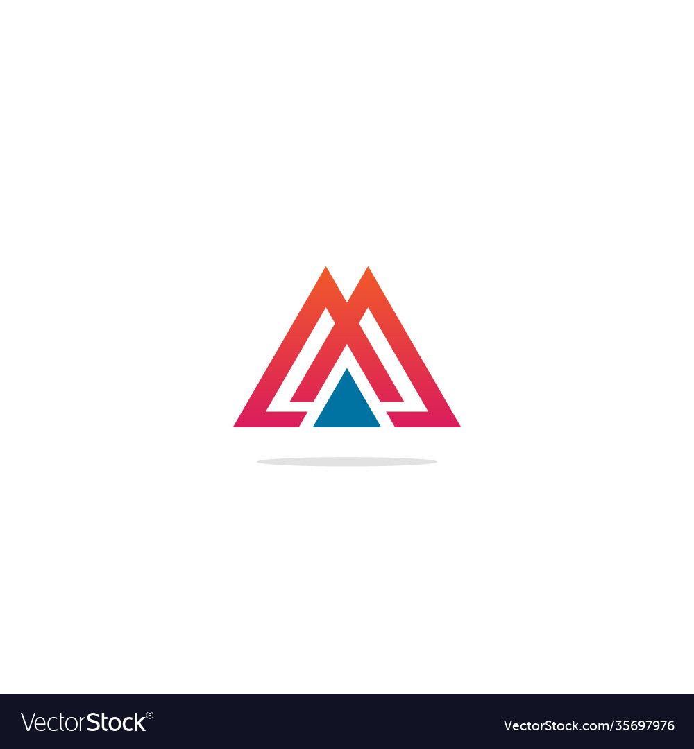 Triangle line logo Royalty Free Vector Image - VectorStock