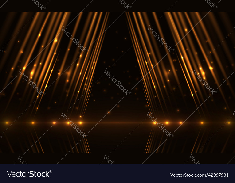 Abstract luxury background with golden light rays Vector Image
