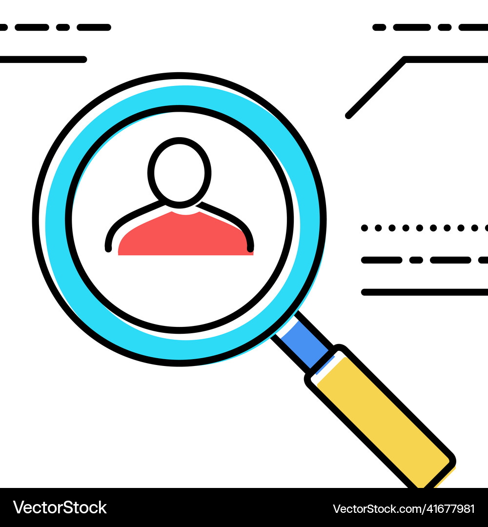 Candidate research color icon color Royalty Free Vector