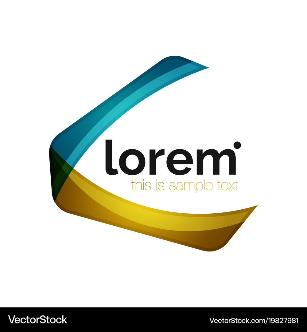 Clean professional business emblem abstract Vector Image