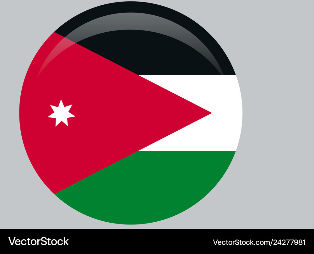 Jordan flag official colors and proportion Vector Image