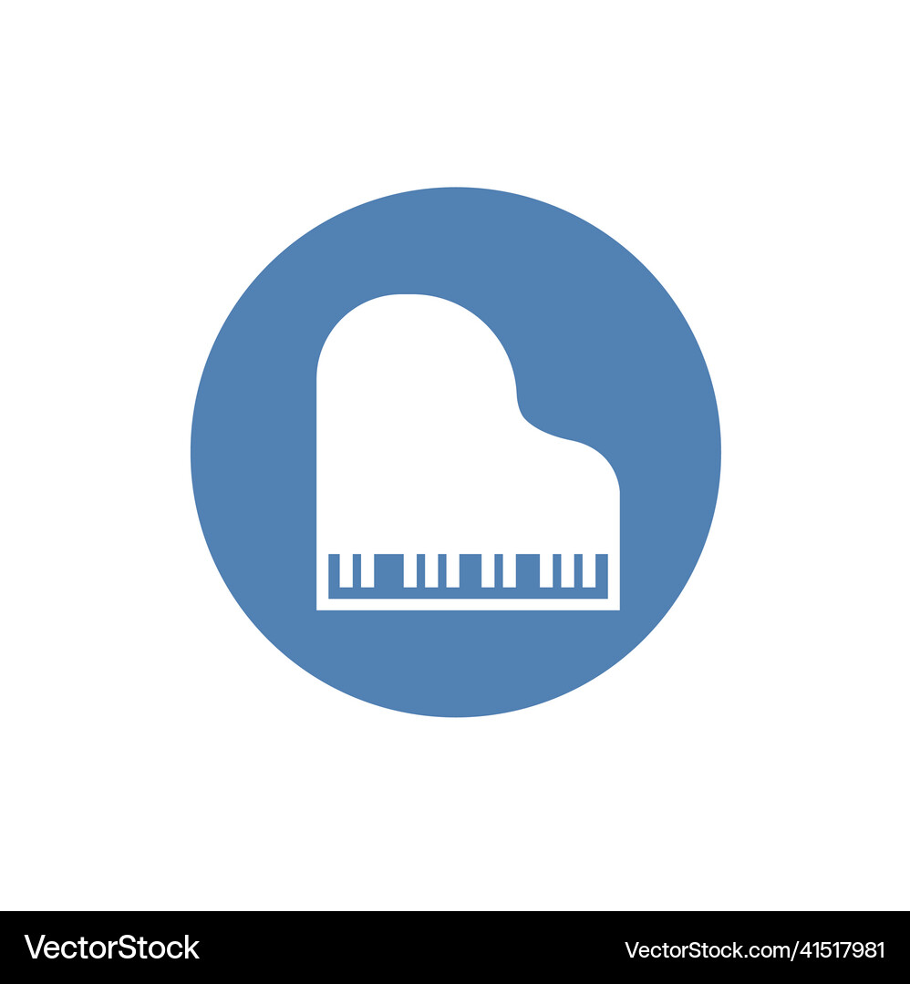 Piano icon isolated flat eps 10 sign Royalty Free Vector
