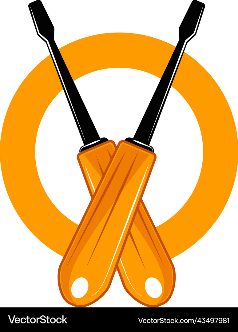 Technical service screwdrivers Royalty Free Vector Image