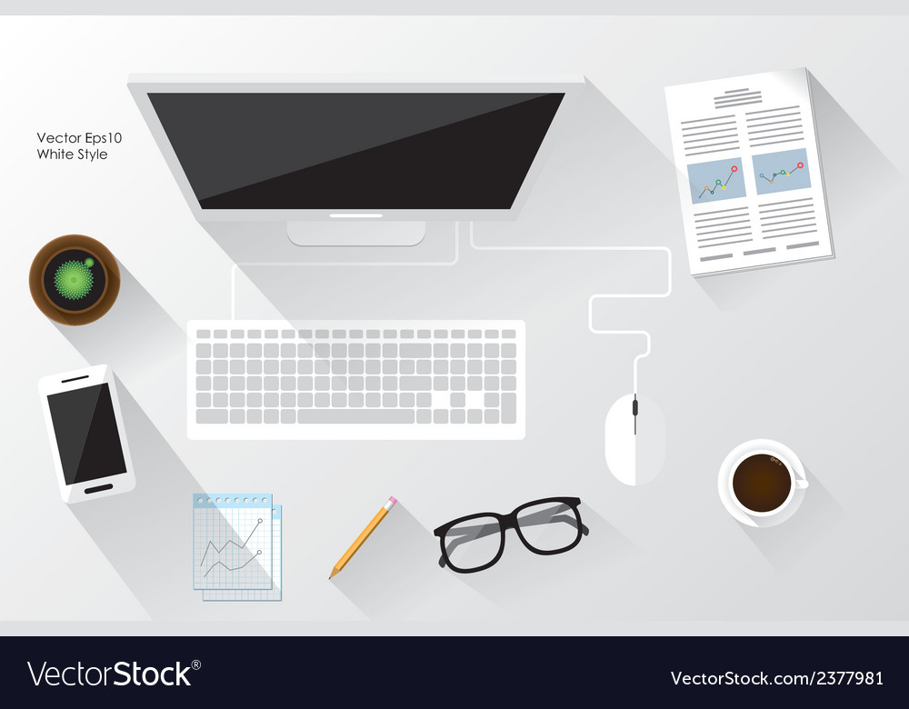 White workspace Royalty Free Vector Image - VectorStock