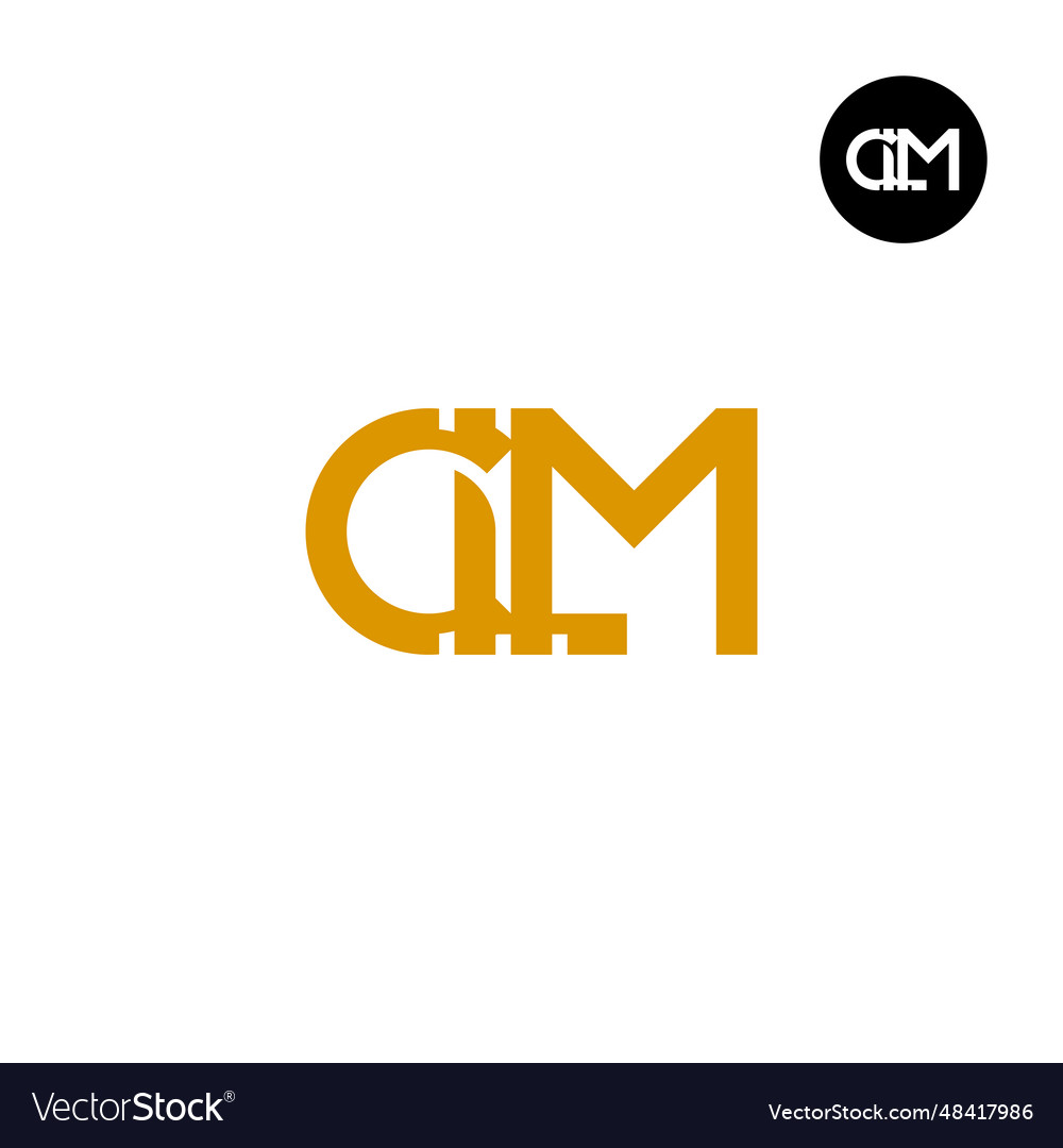CLM Monogram Logo - Elegant Initial Mark Vector Image