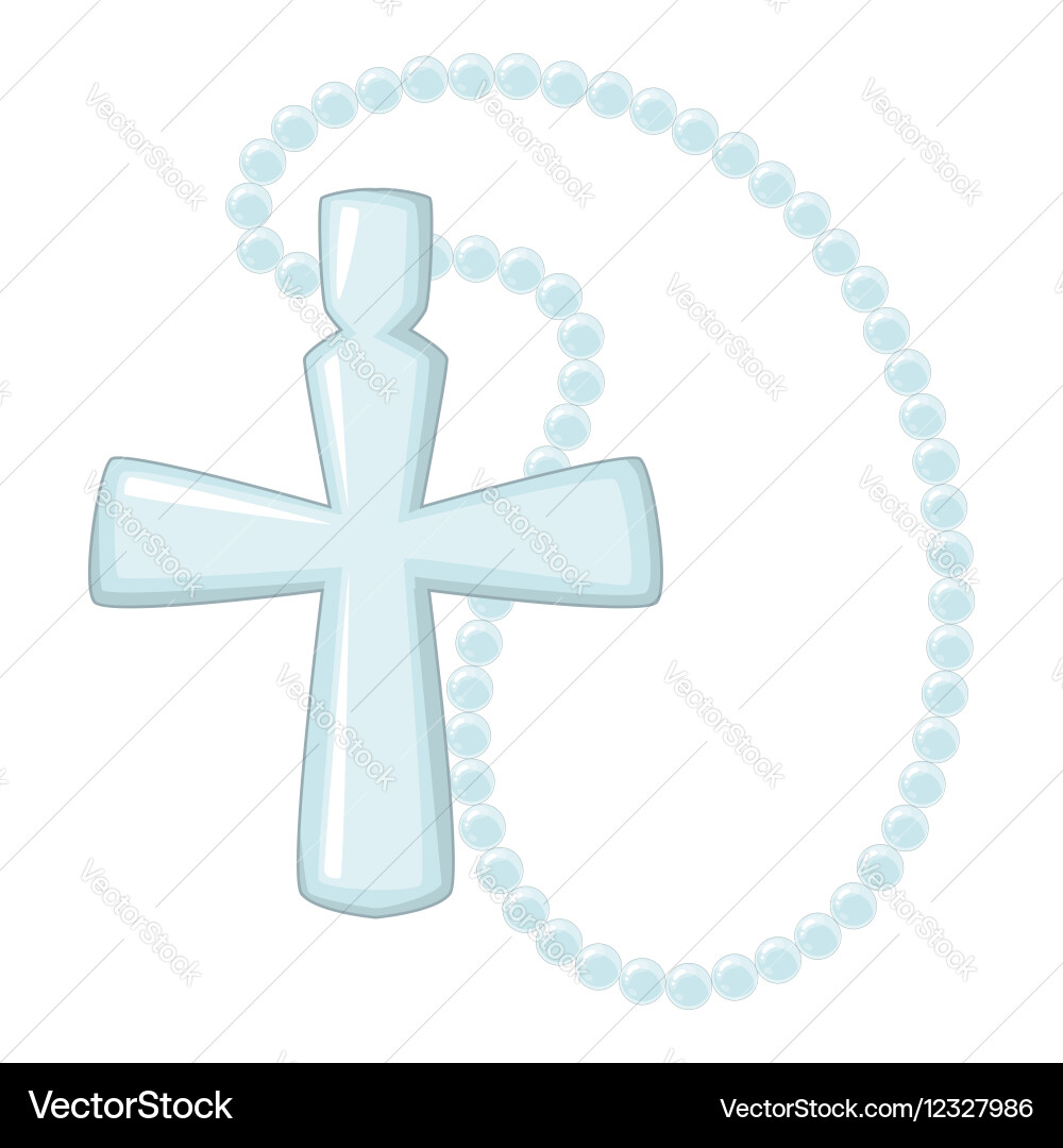 Cross pendant icon cartoon style Royalty Free Vector Image