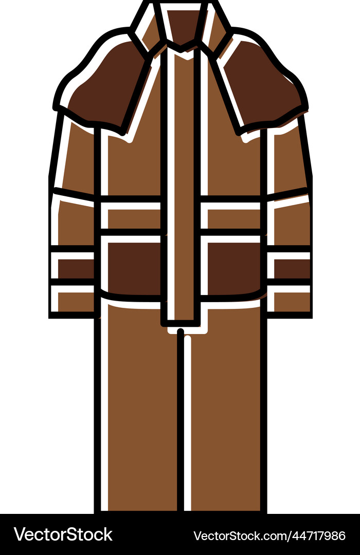 Duster outerwear male color icon Royalty Free Vector Image