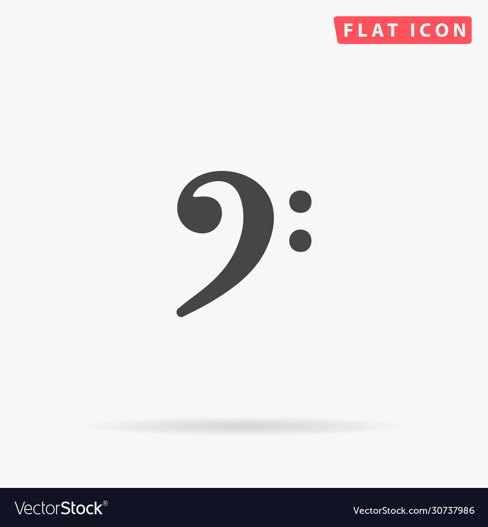 F clef flat icon Royalty Free Vector Image - VectorStock