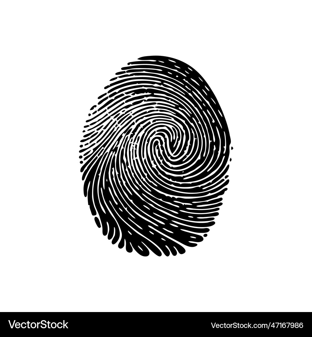 Fingerprint icon finger print identity symbol Vector Image