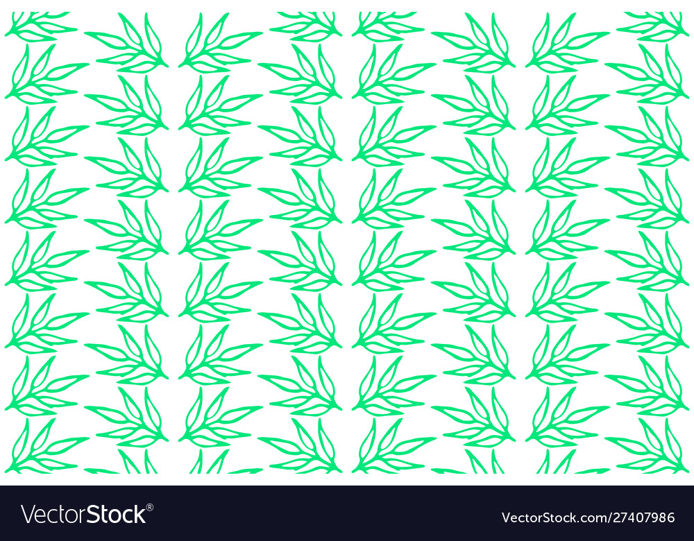 Line art leaf pattern Royalty Free Vector Image