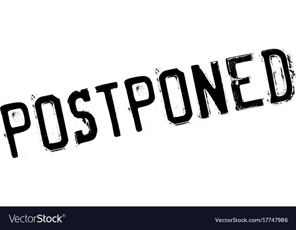 Postponed rubber stamp Royalty Free Vector Image