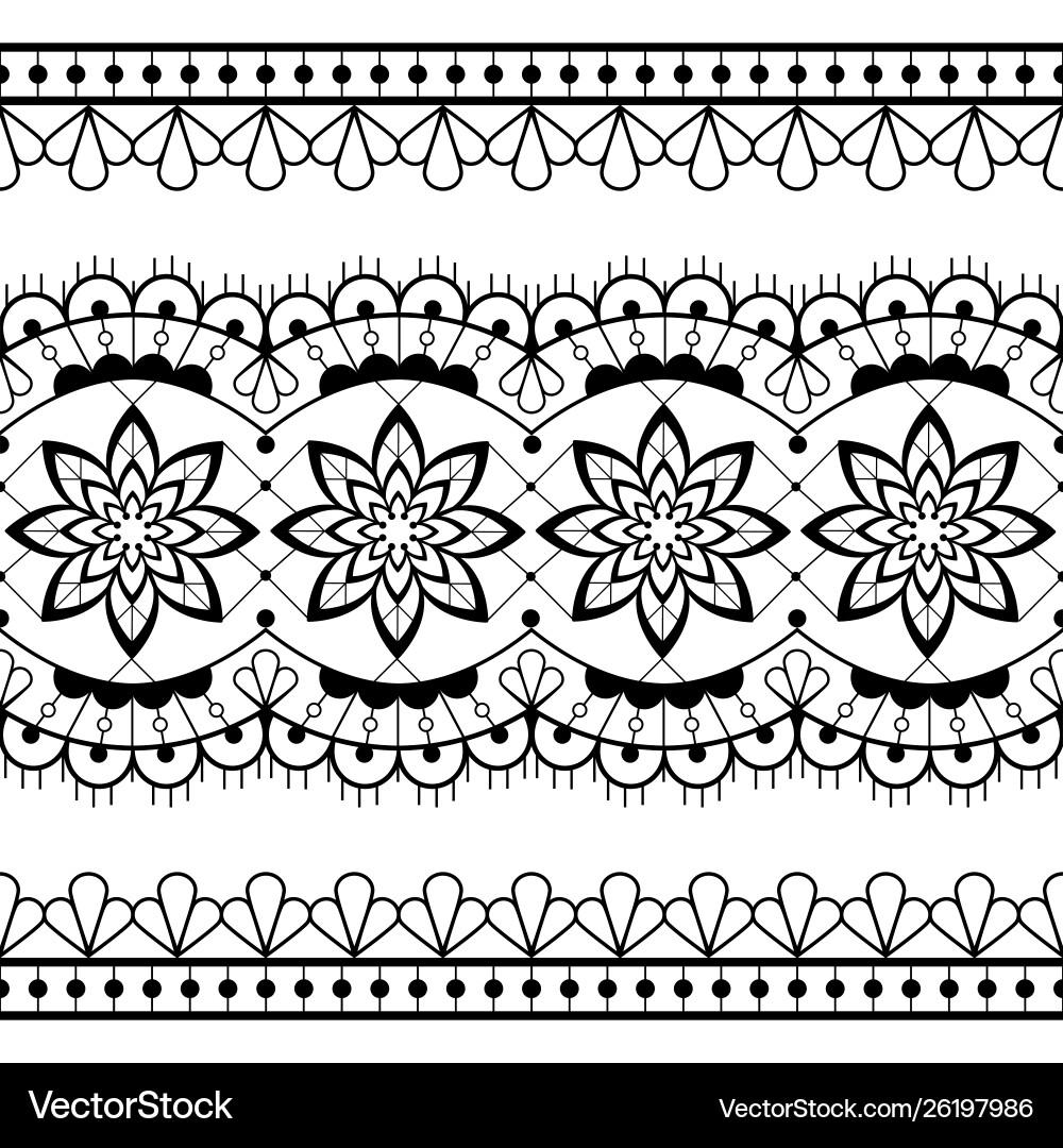Seamless lace design - black and white Royalty Free Vector