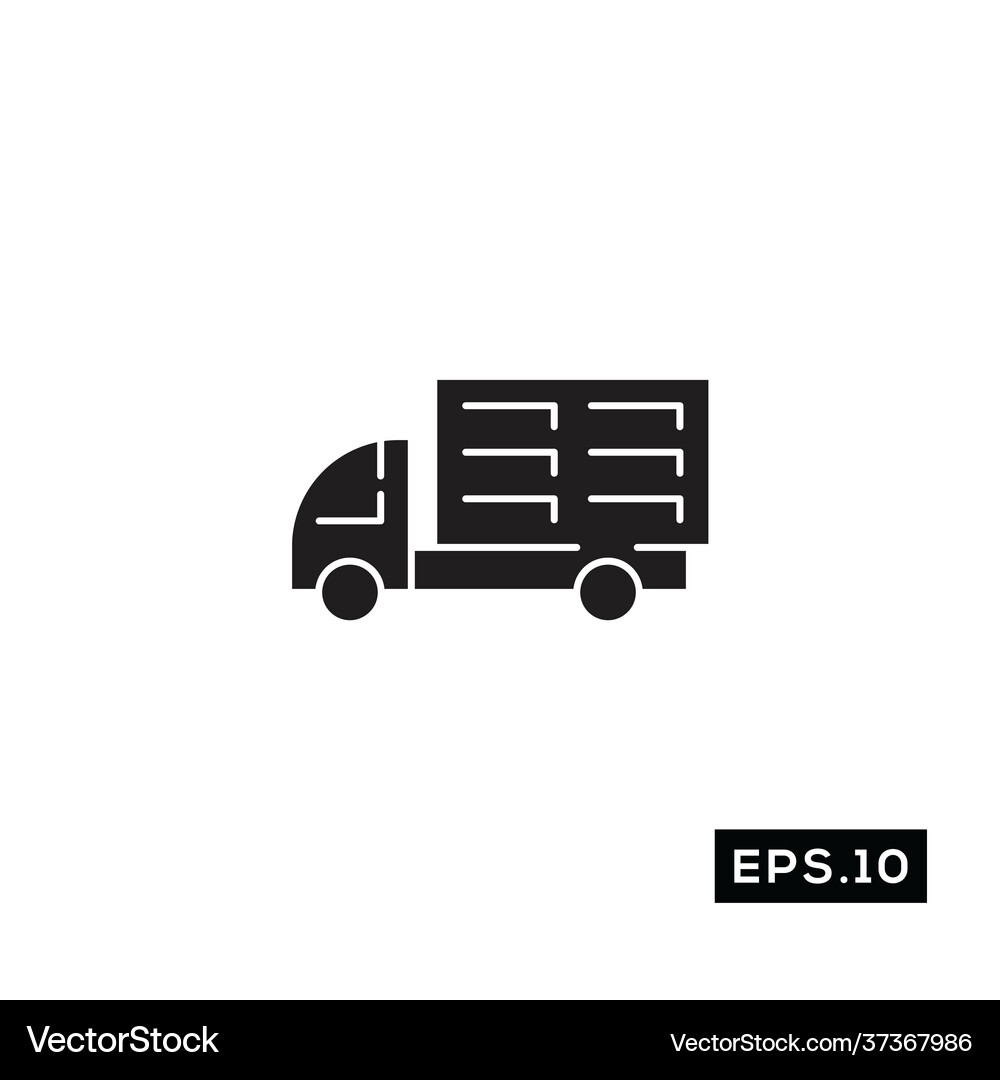 Shipping truck icon car Royalty Free Vector Image