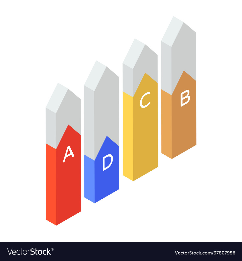 Step chart Royalty Free Vector Image - VectorStock
